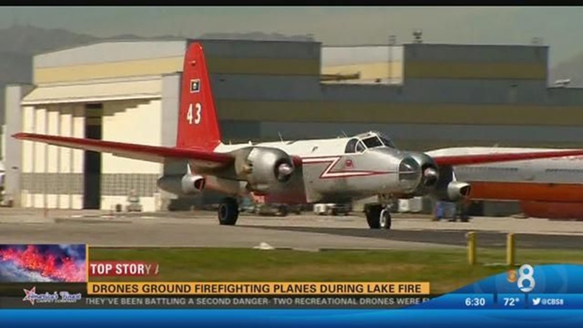 Drones ground firefighting planes during Lake Fire | cbs8.com