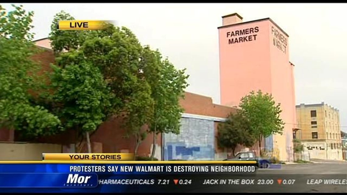 Protesters say new Walmart is destroying neighborhood | cbs8.com