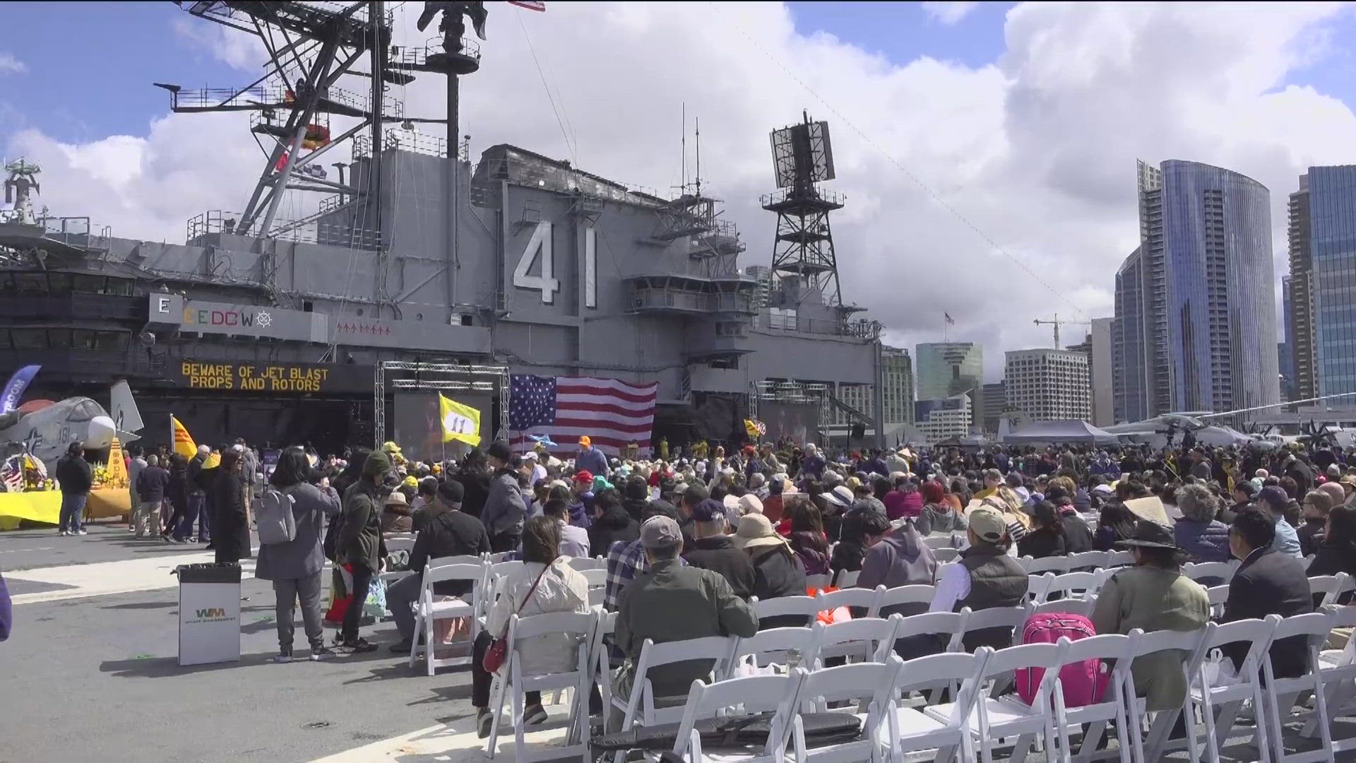 Ceremony honors 50th anniversary of Operation Frequent Wind | cbs8.com