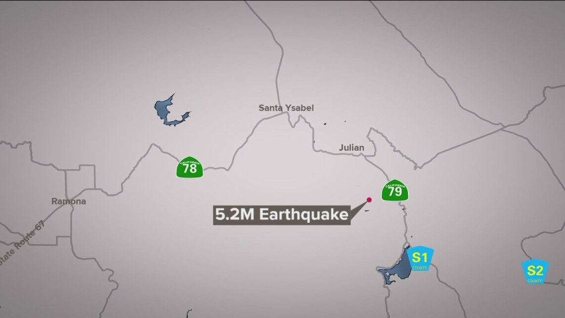 USGS: Earthquake reported, felt in San Diego County, Southern CA | cbs8.com