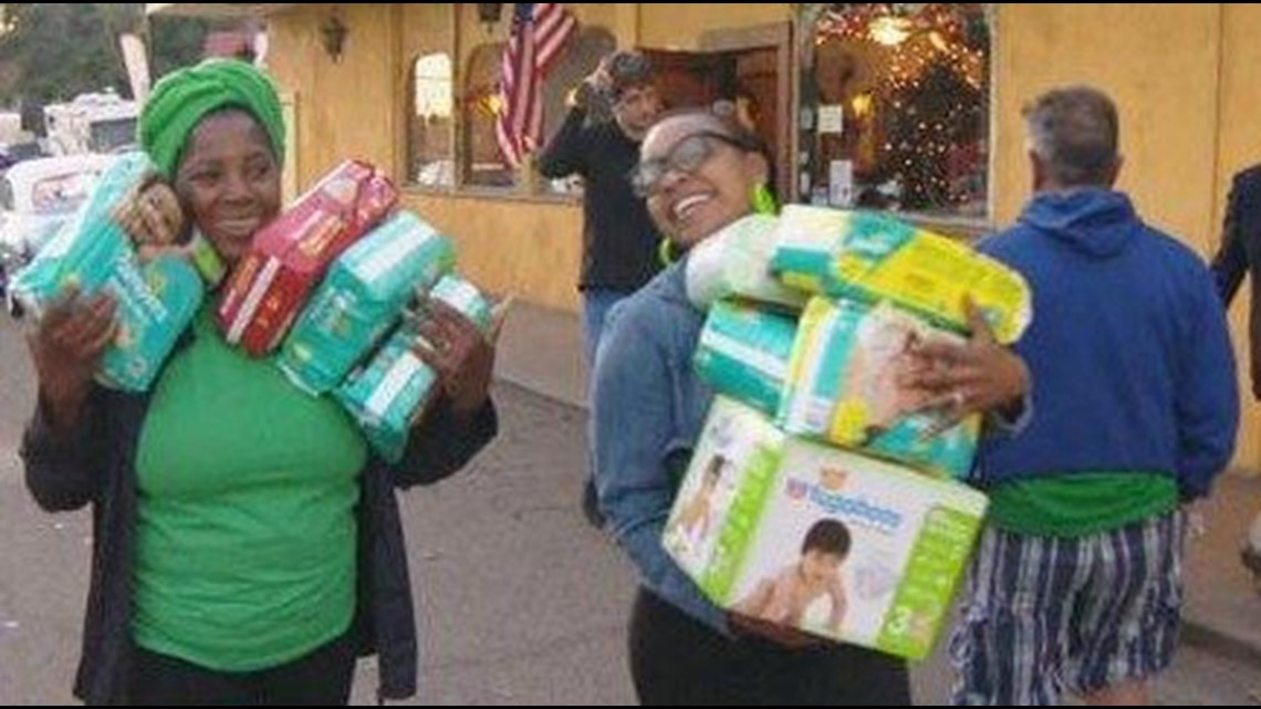 Volunteers donate diapers to local families in need | cbs8.com