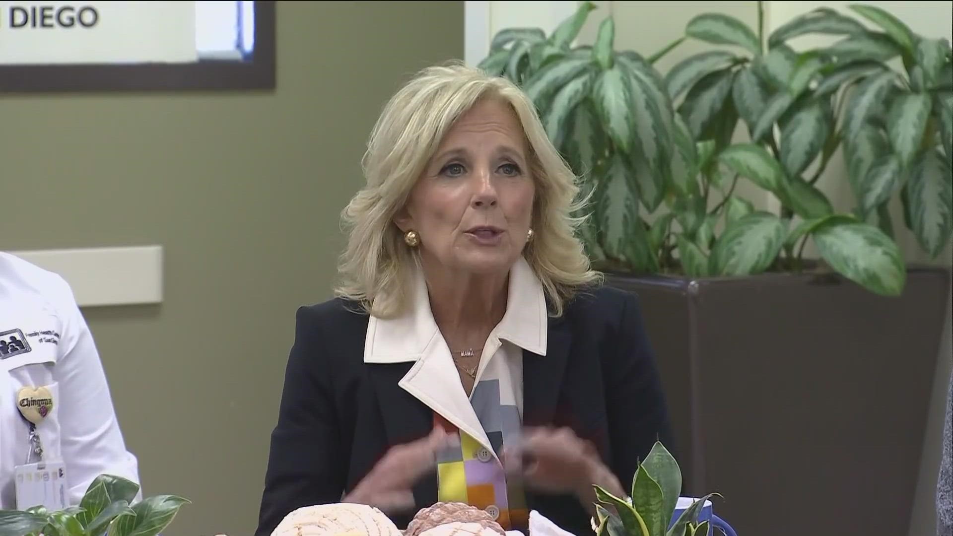 First Lady Jill Biden arrives in San Diego for visit highlighting ...