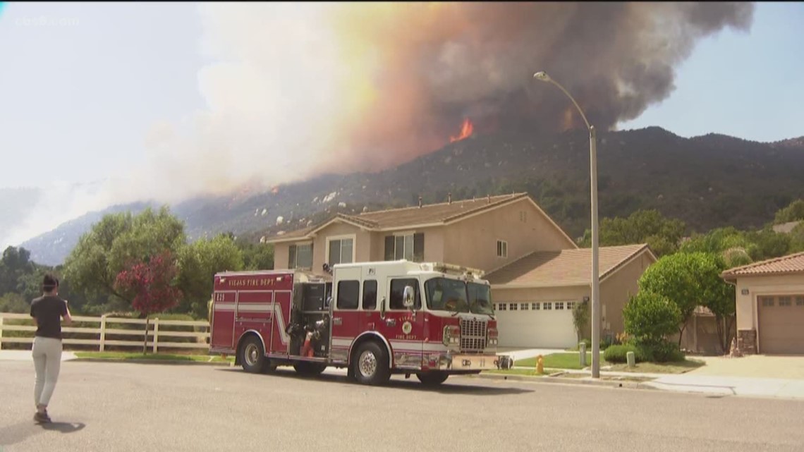 Tenaja Fire evacuation orders lifted as crews put out hot spots | cbs8.com