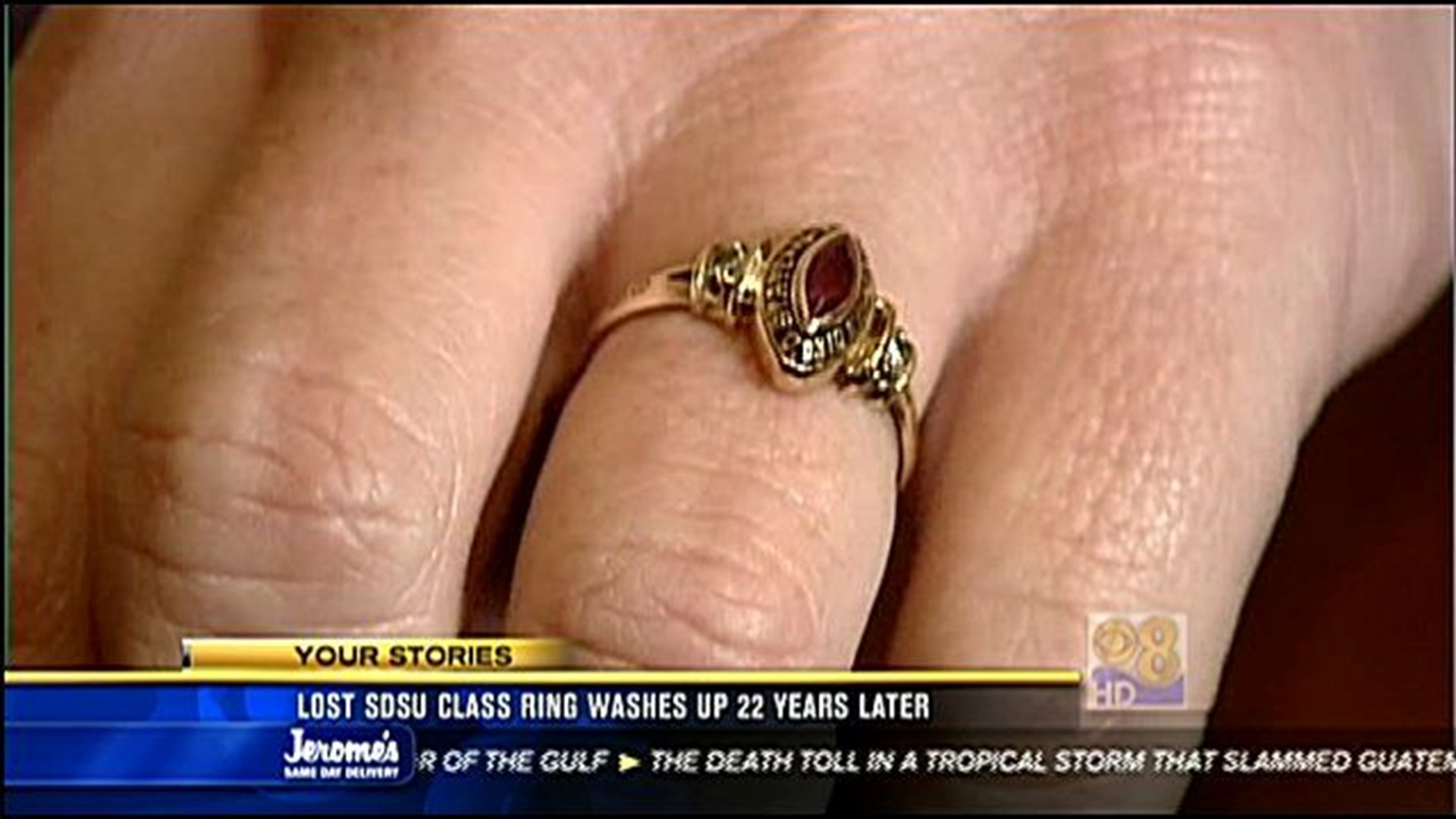 Lost SDSU class ring washes up 22 years later | cbs8.com