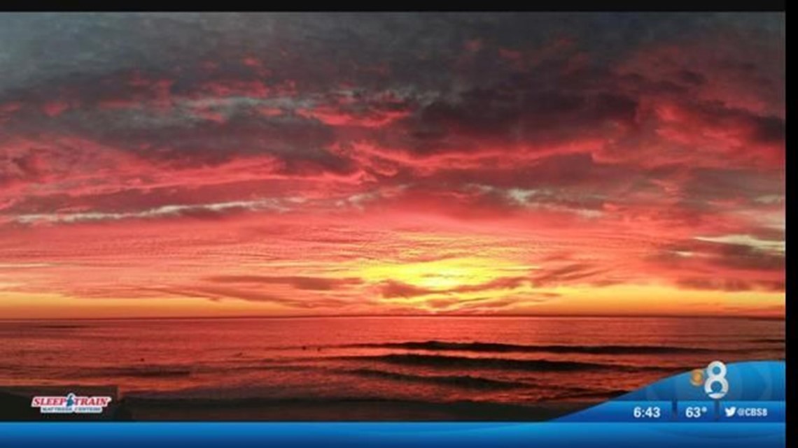 Santa Ana conditions bring spectacular sunsets | cbs8.com