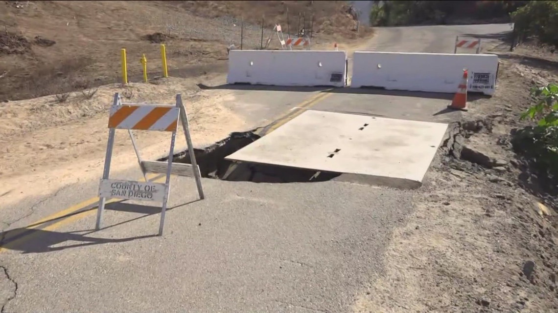Fire evacuation road undergoing repairs in Fallbrook | cbs8.com