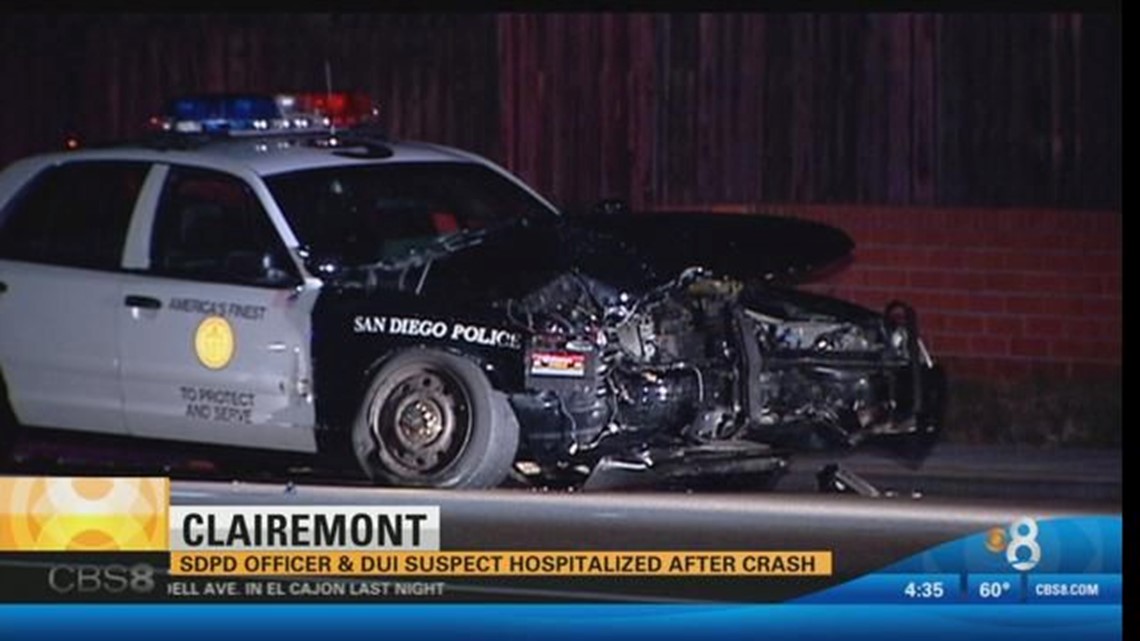 SDPD officer and DUI suspect hospitalized after crash | cbs8.com