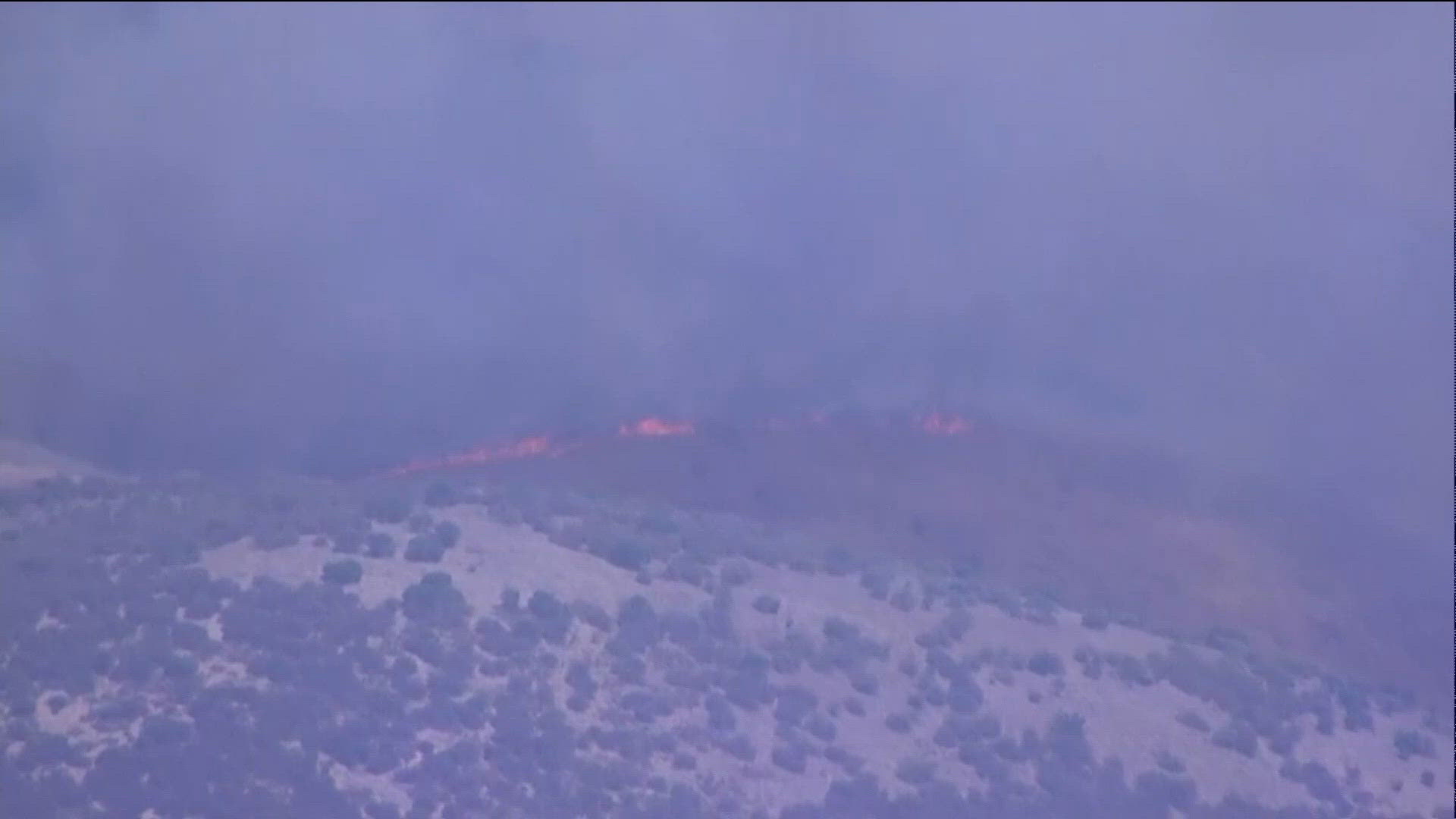 Brush fire burning on San Diego military base | cbs8.com