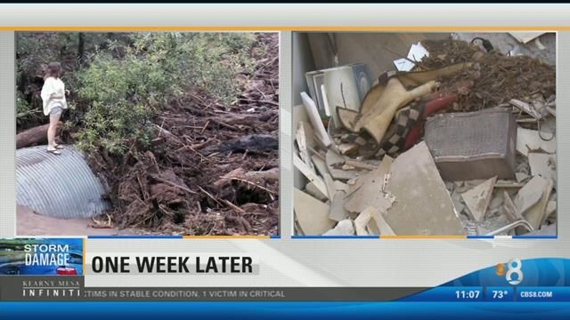 One Week Later: Cleaning up storm damage in Ramona | cbs8.com