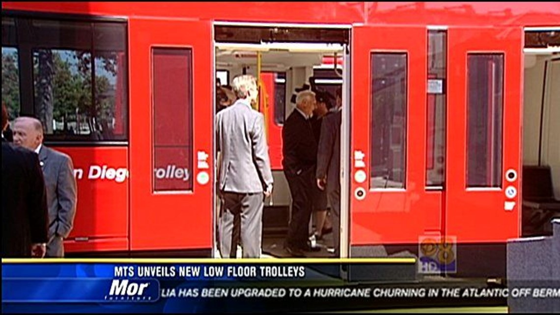 MTS unveils new low floor trolleys | cbs8.com
