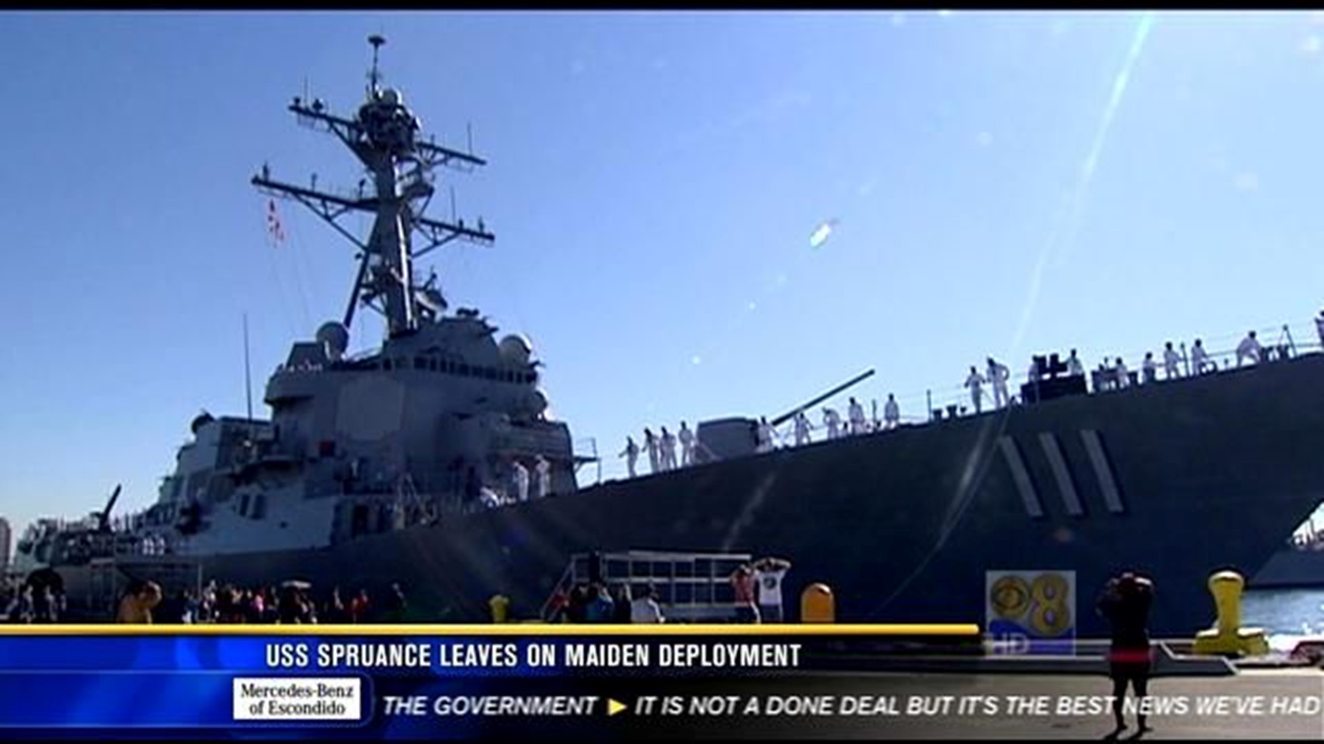 USS Spruance makes first deployment Wednesday | cbs8.com