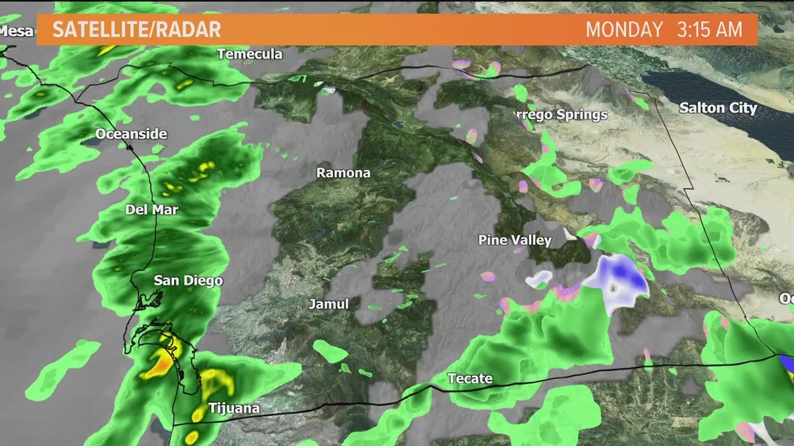 Rain and snow arrives in San Diego County | cbs8.com