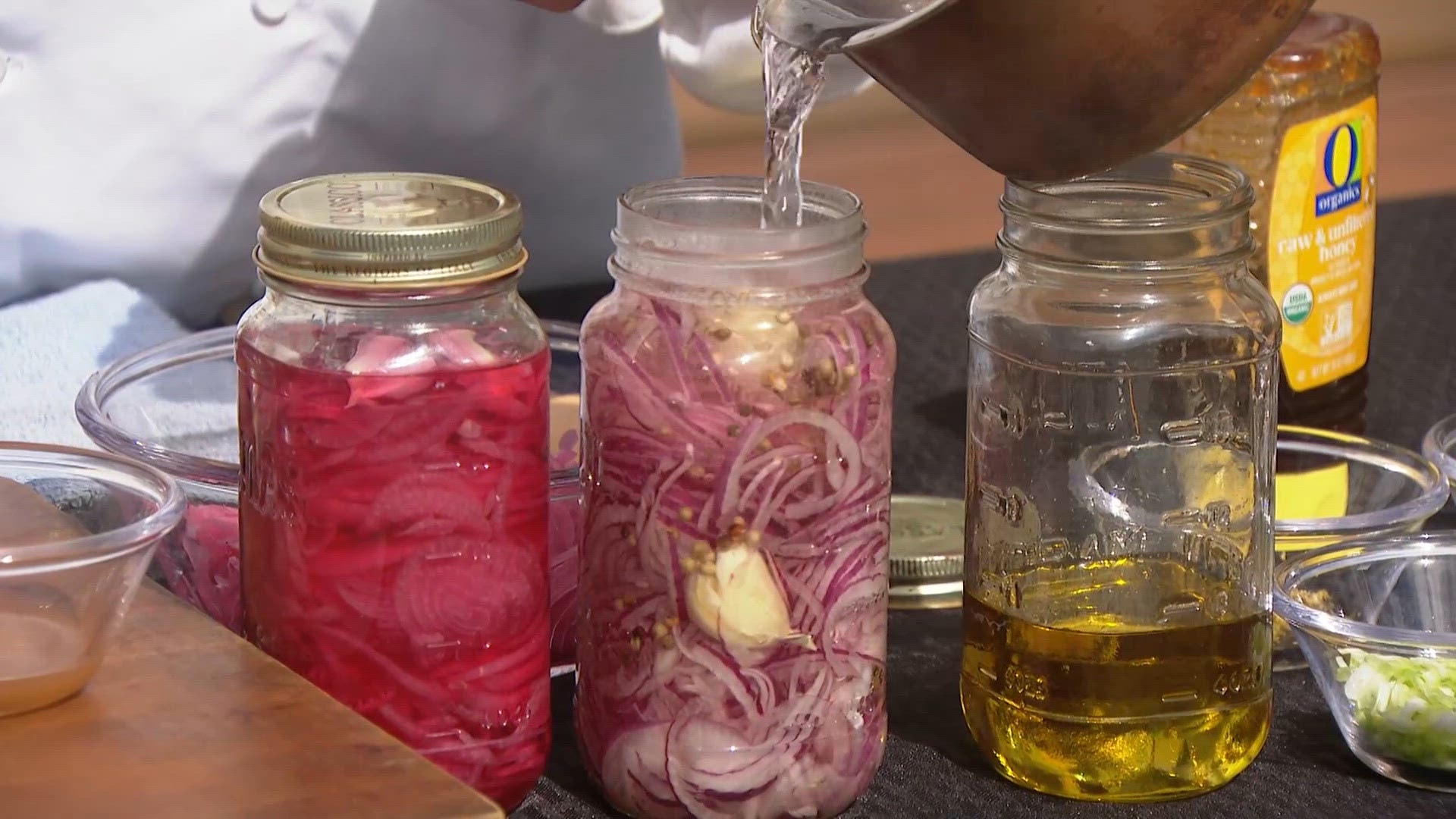 Citrus vinaigrette, pickled red onions, Lone Star sauce | Cooking with ...