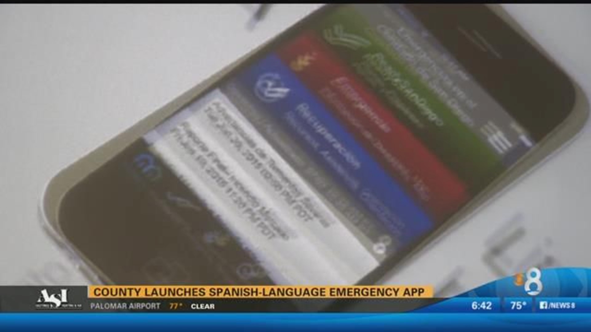 County launches Spanish language emergency app | cbs8.com