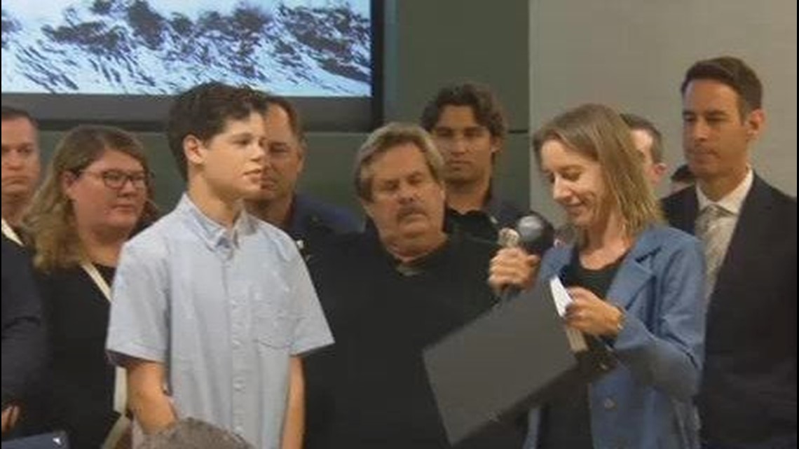 Teen who survived shark attack honored by City of Encinitas | cbs8.com