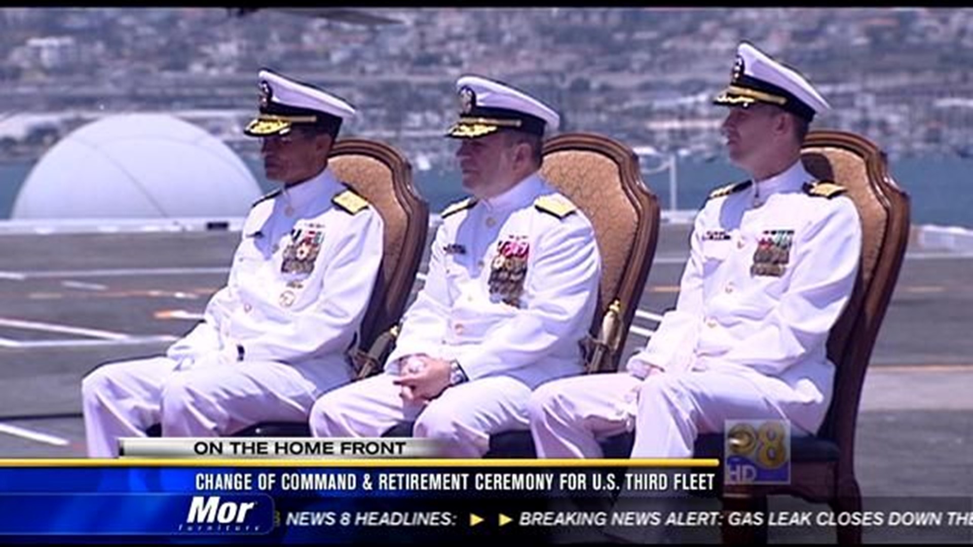 Change of command ceremony aboard USS Ronald Reagan | cbs8.com