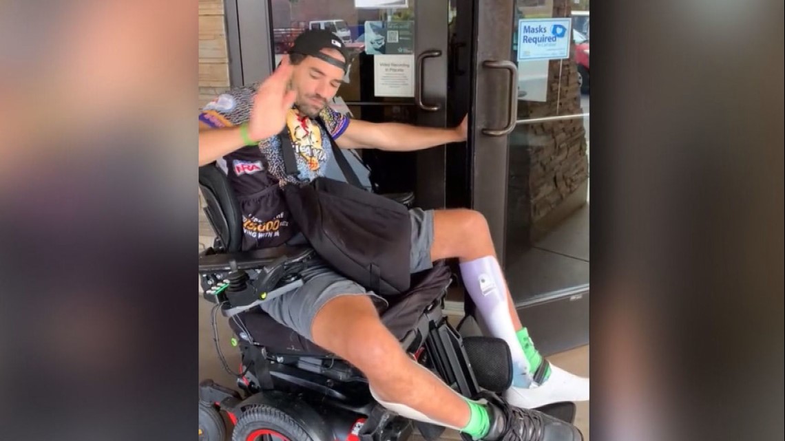 Disabled man needs help entering Extended Stay America hotel | cbs8.com