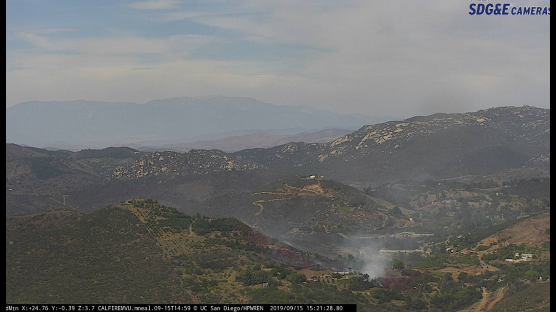 Crews stop forward rate of spread on small fire in Fallbrook | cbs8.com