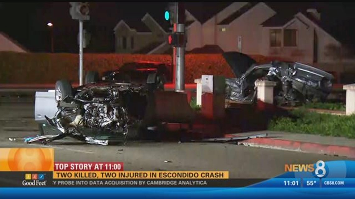 Two killed, two injured in Escondido crash | cbs8.com