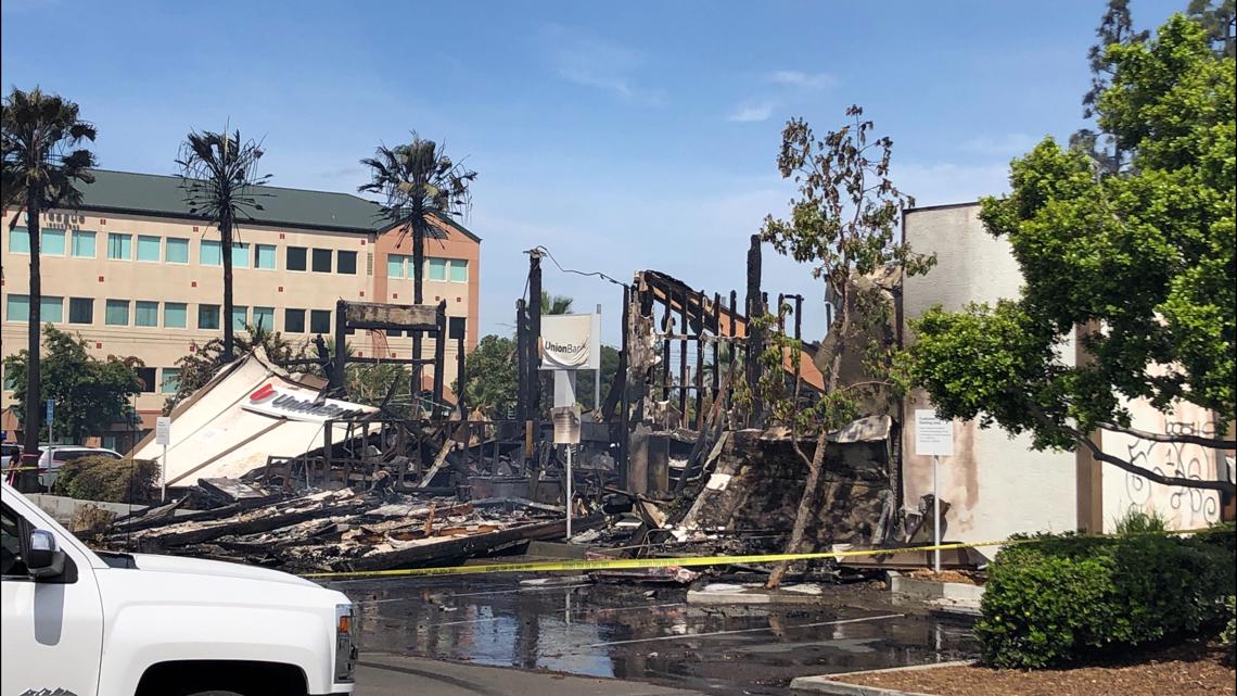 Two arrested for burning down bank during riots in La Mesa | cbs8.com
