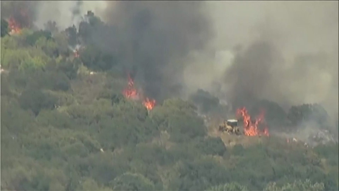 Evacuation orders remain in place as crews continue battling Monte Fire ...