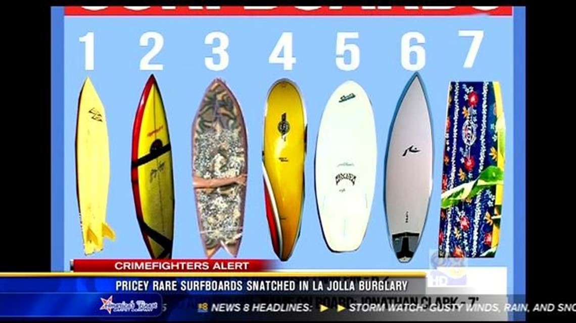 Pricey rare surfboards snatched in La Jolla burglary | cbs8.com