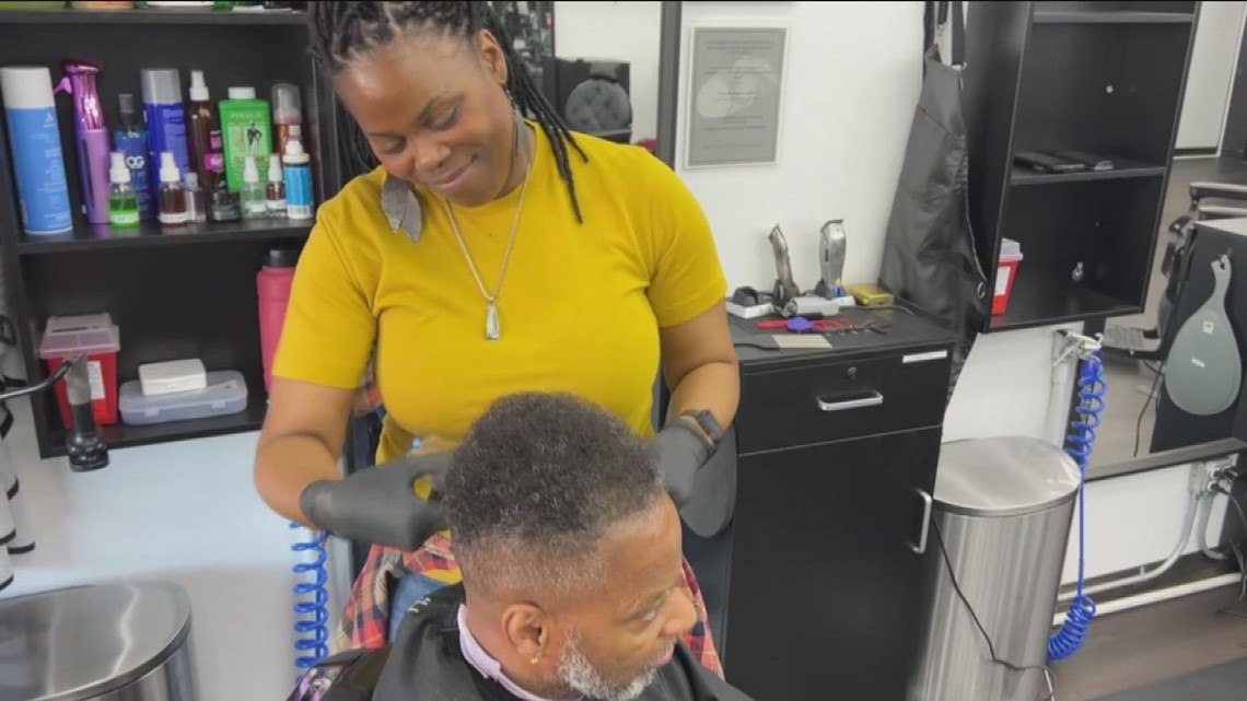 Q The Barber visits CBS 8 about her barbershop, The Clipper Game ...