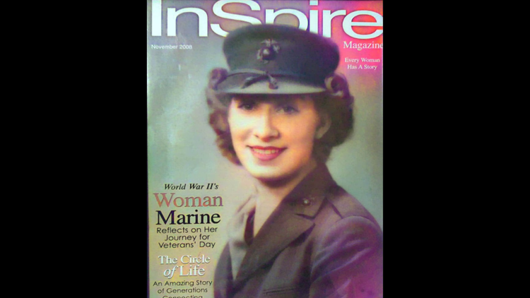Honoring the passing one of America's first female Marines | cbs8.com