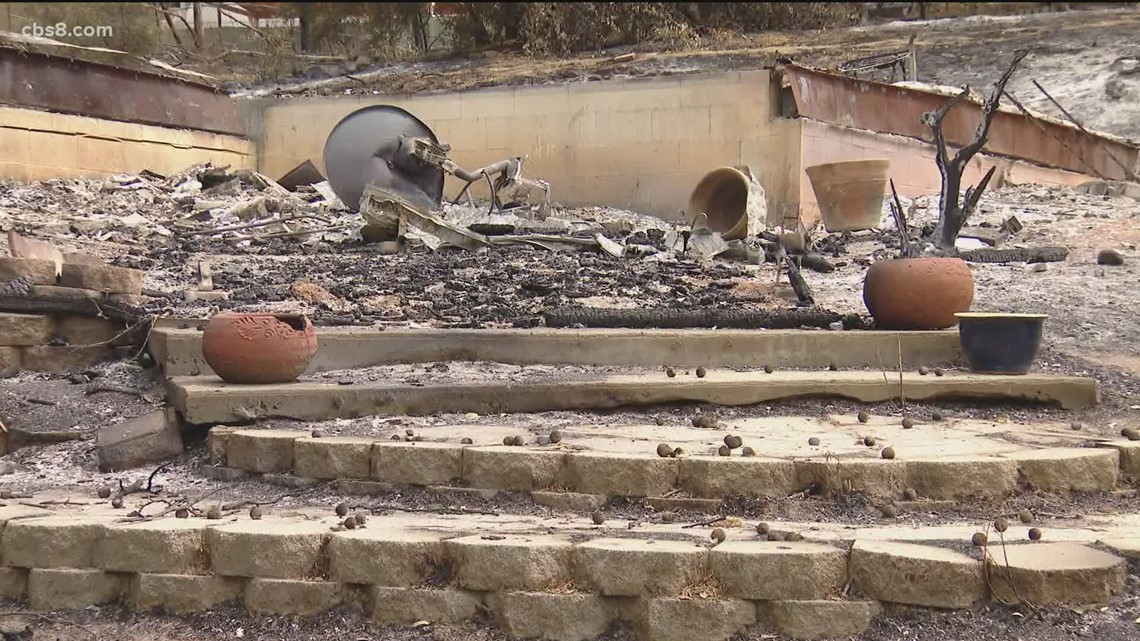 Fire victim struggling to rebuild home after Jamul fire | cbs8.com