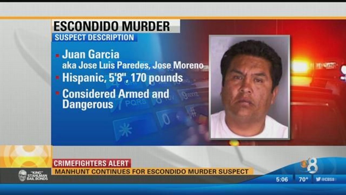 Manhunt continues for Escondido murder suspect | cbs8.com