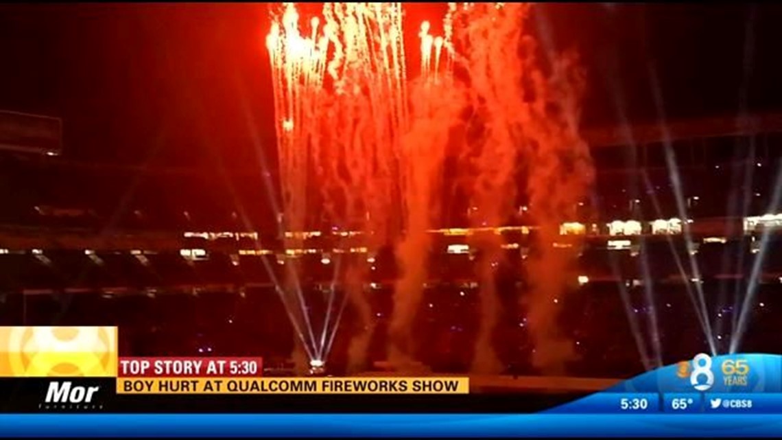 Boy hurt at Qualcomm fireworks show | cbs8.com