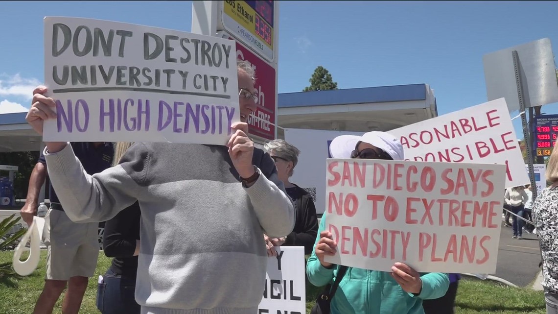 Citywide protests held in support of and against of SB-10 | cbs8.com