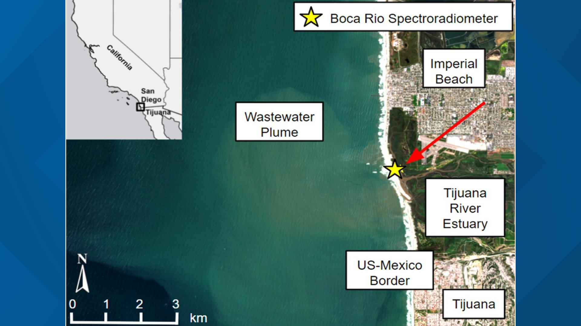 Tijuana River sewage seen from outer space | cbs8.com