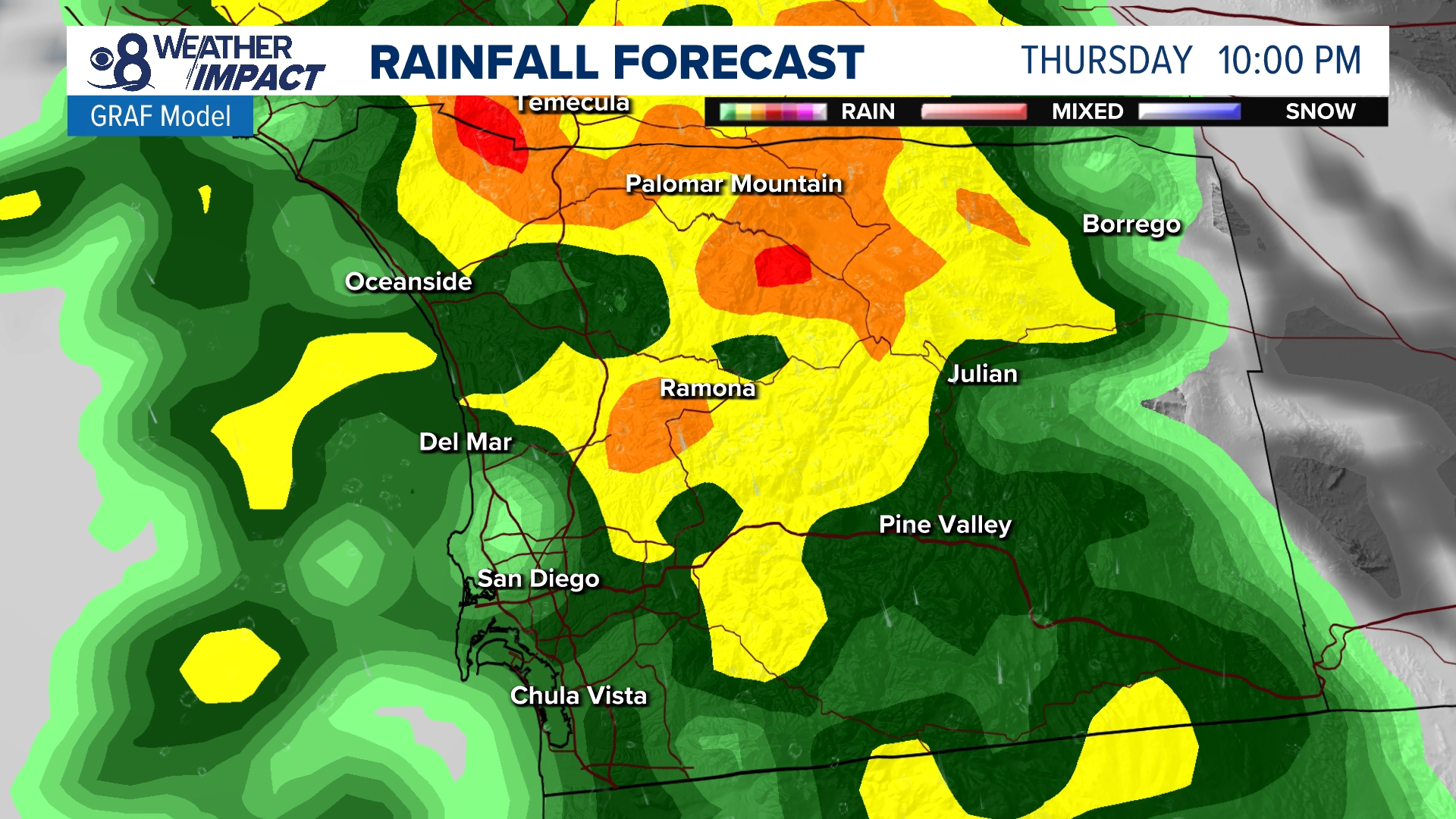 San Diego Storm: Rain forecast, weather radar | cbs8.com