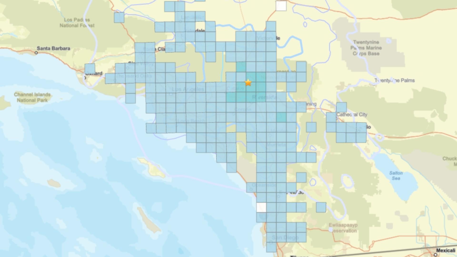 USGS: Earthquake reported, felt in San Bernardino County CA | cbs8.com