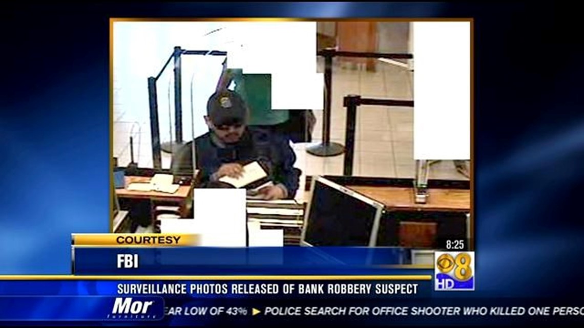 Surveillance photos released of bank robbery suspect | cbs8.com