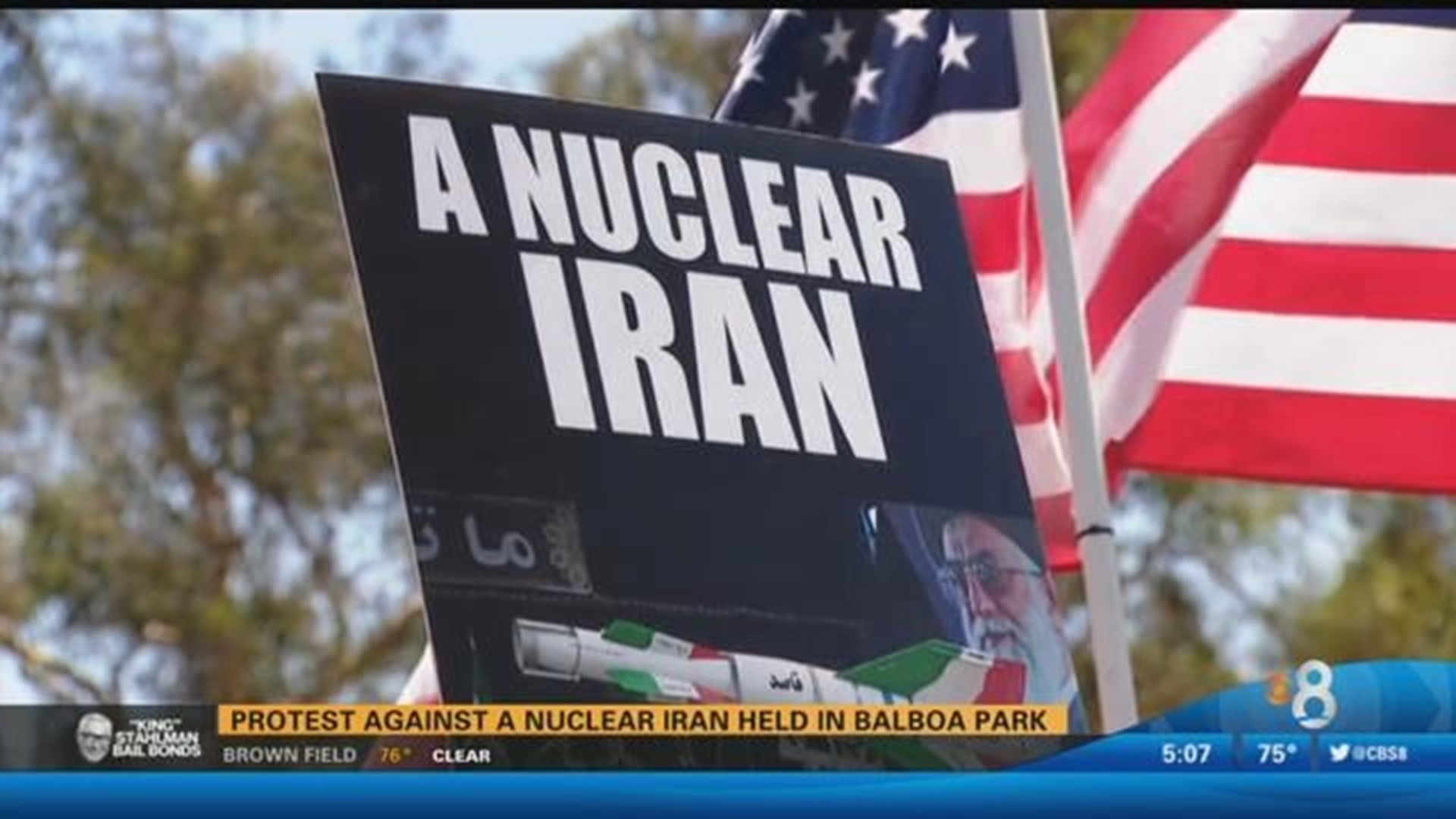 Protest against a nuclear Iran held in Balboa Park | cbs8.com