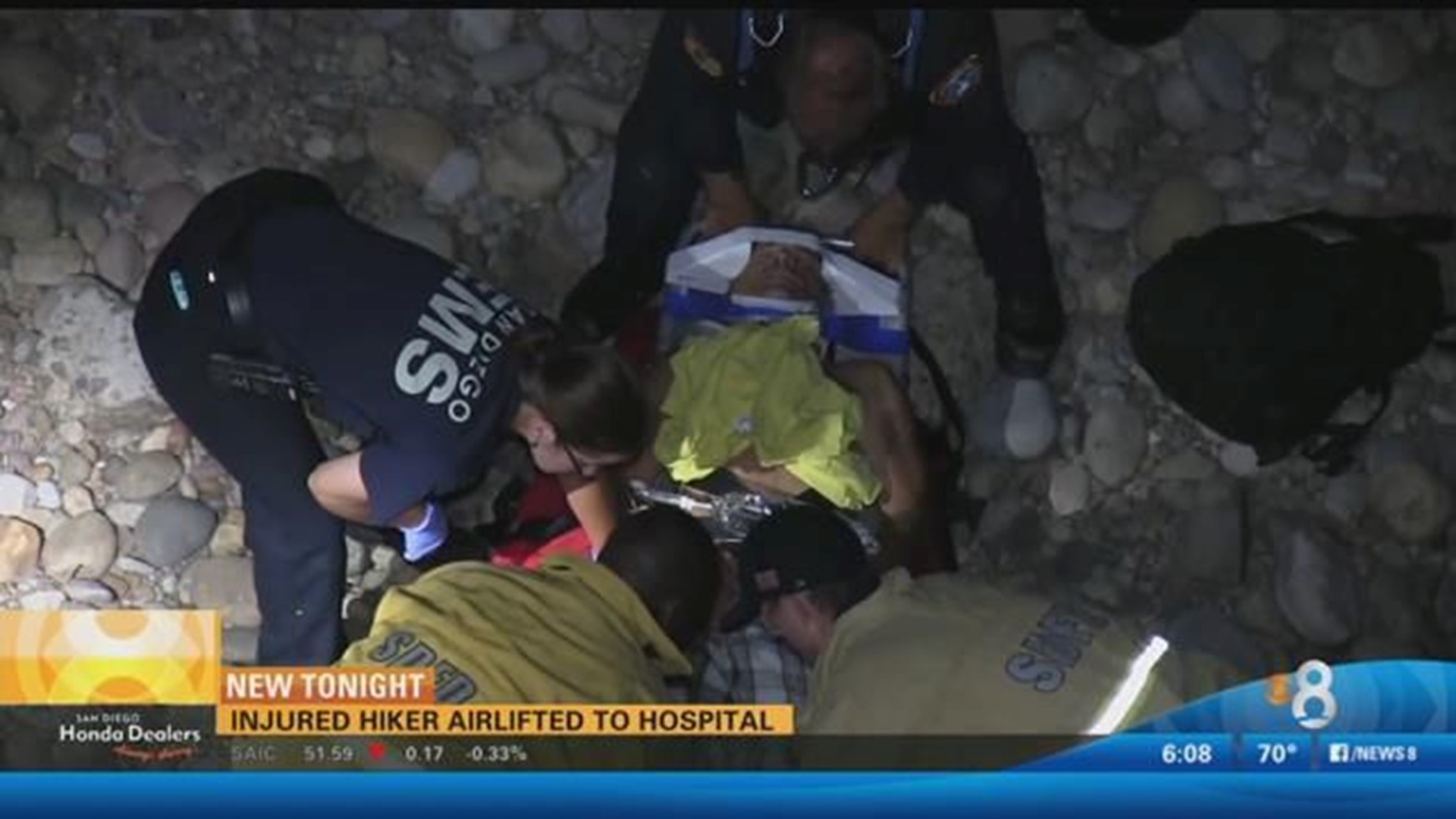 Injured hiker airlifted to hospital after falling into canyon | cbs8.com