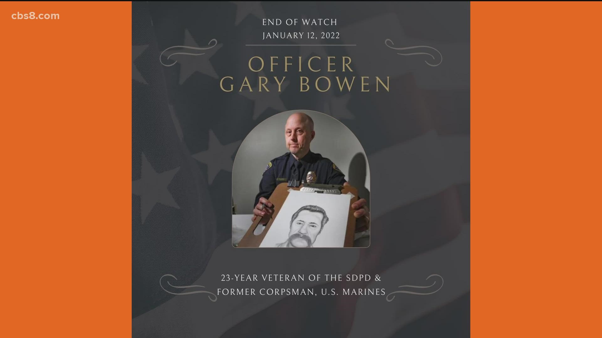San Diego police officer Gary Bowen honored at memorial | cbs8.com