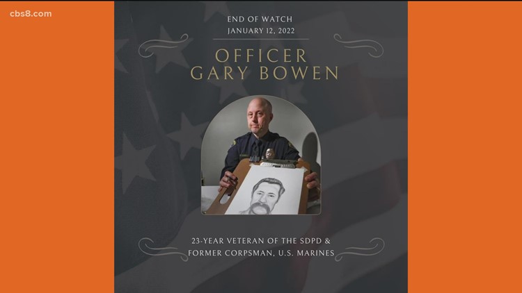 San Diego police officer Gary Bowen honored at memorial | cbs8.com