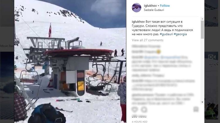 WATCH: Terrifying video of people flying off out-of-control ski lift ...