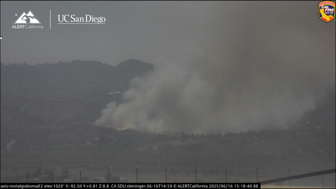 Brush fire, smoke, flames, evacuations, map in Bonsall, North San Diego ...
