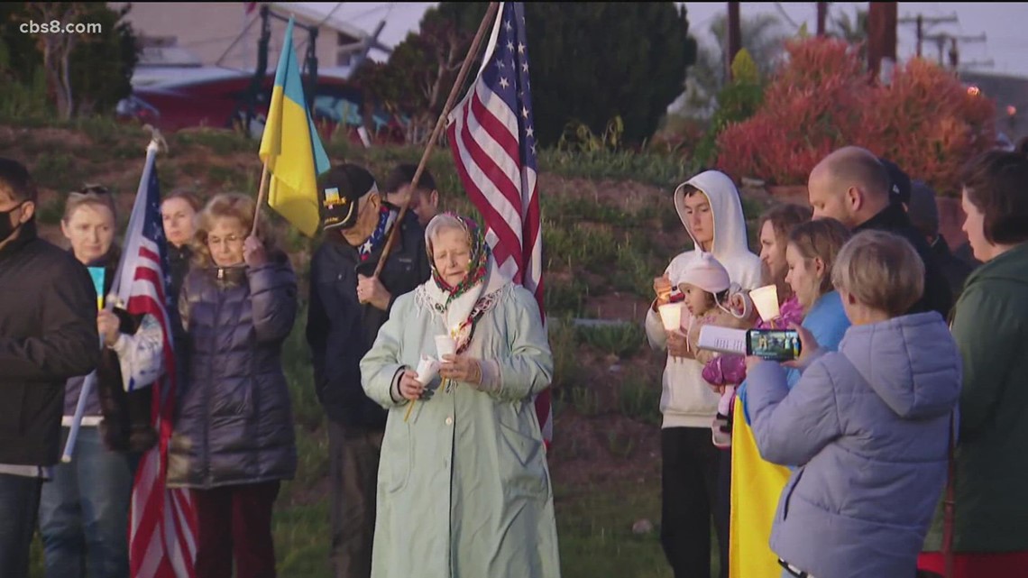 Locals with ties to Ukraine pray for peace | cbs8.com