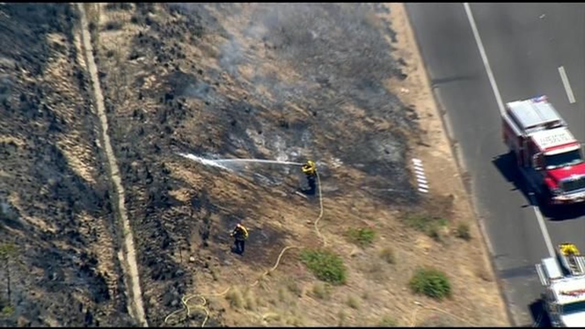 Brush fire burns close to SR-78 in San Marcos | cbs8.com