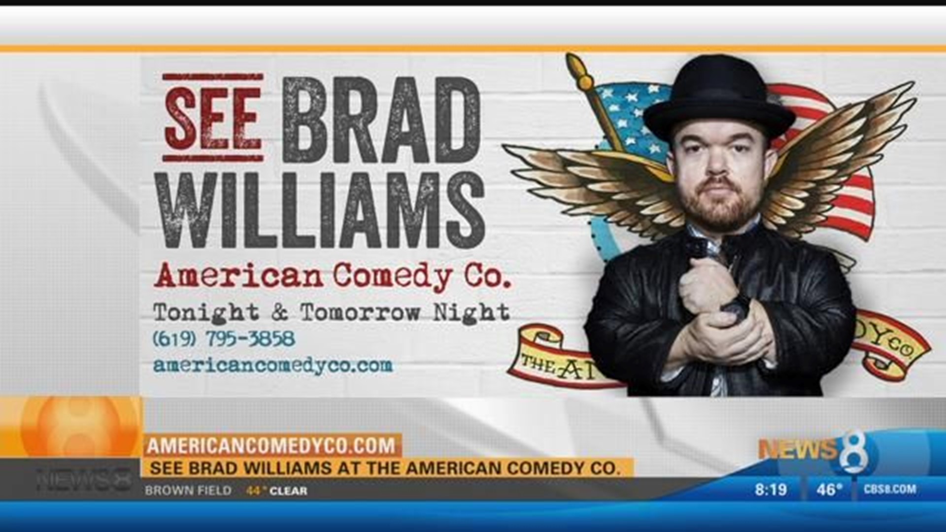 Comedian Brad Williams live at the American Comedy Co. | cbs8.com