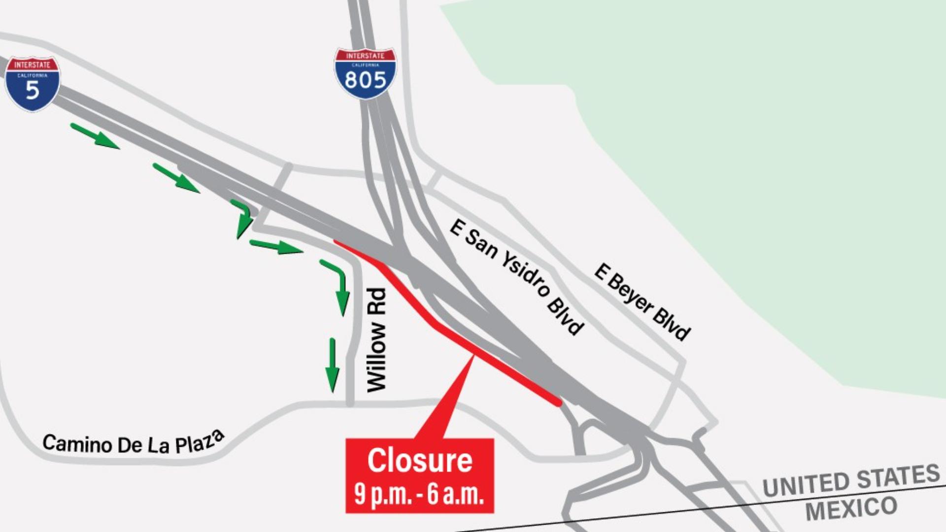 Last I-5 exit before U.S.-Mexico border to close for construction ...