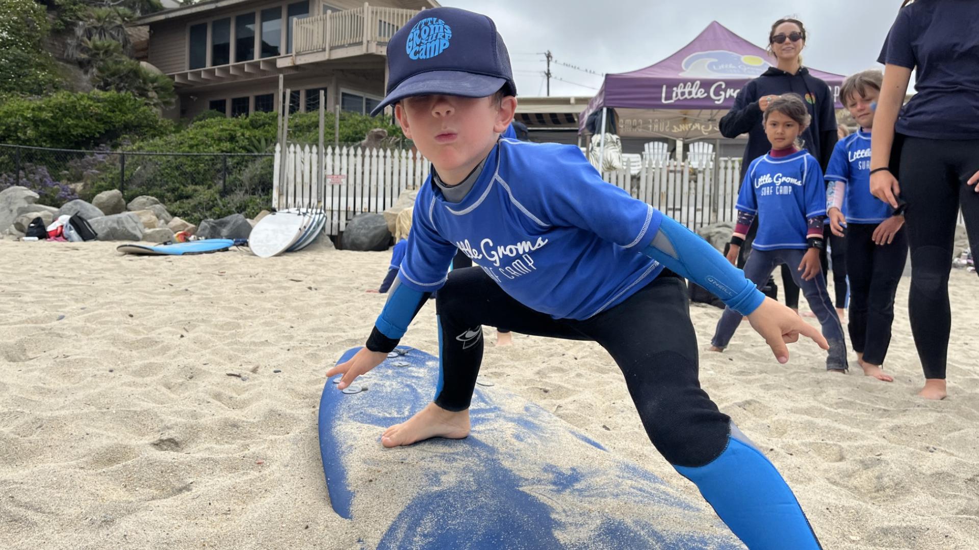Little Groms Surf Camp teaches ocean safety in Encinitas | cbs8.com