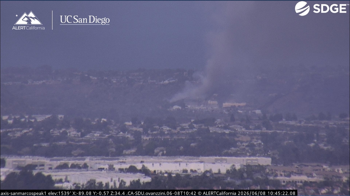 Fire crews stop brush fire near Oceanside Airport | cbs8.com