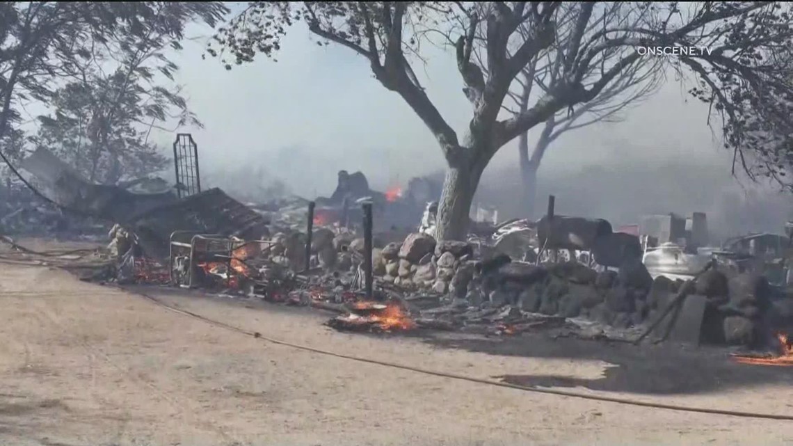 Border32 brush fire east of Dulzura in San Diego County | cbs8.com