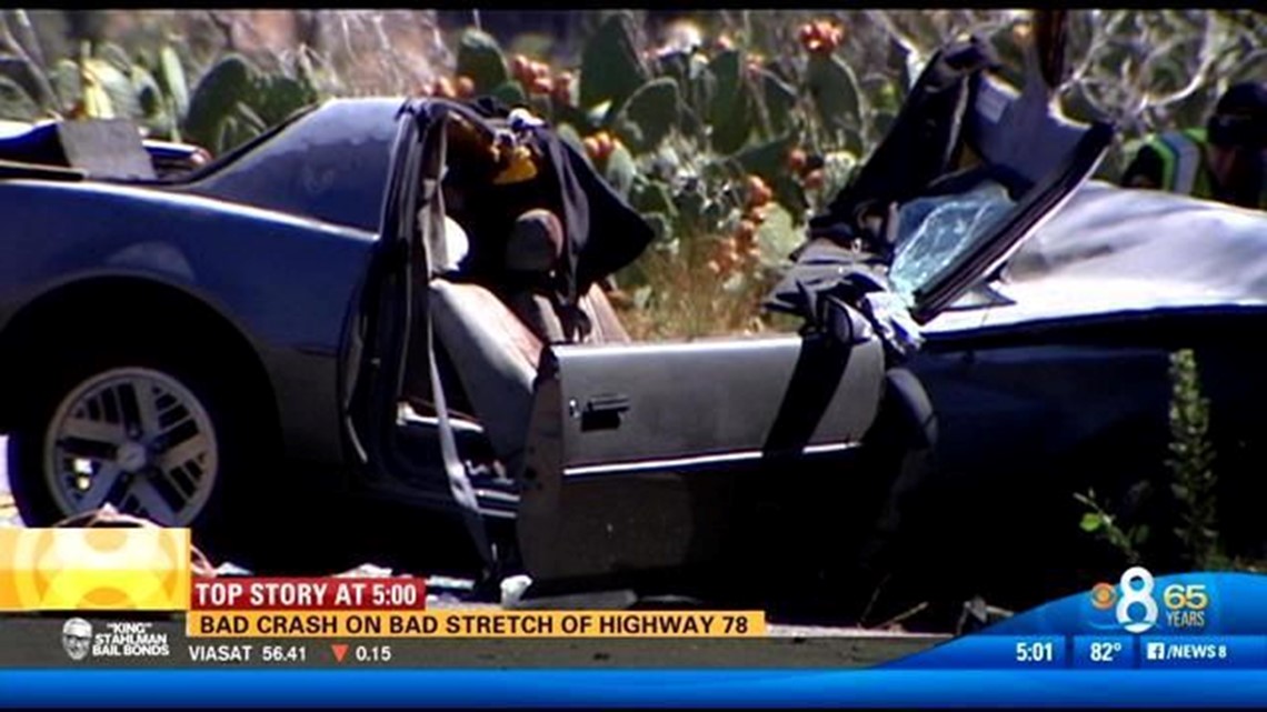 Multi-vehicle crash on SR-78 closes roadway for hours | cbs8.com